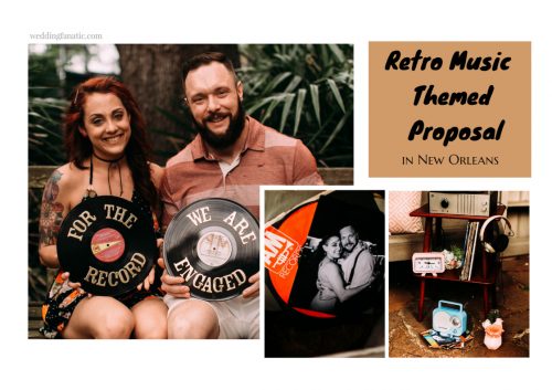 Retro Music Themed Proposal in New Orleans - Wedding Fanatic