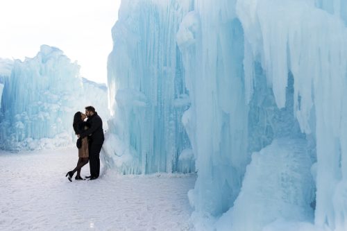 Winter Ice Castle Engagement - Wedding Fanatic