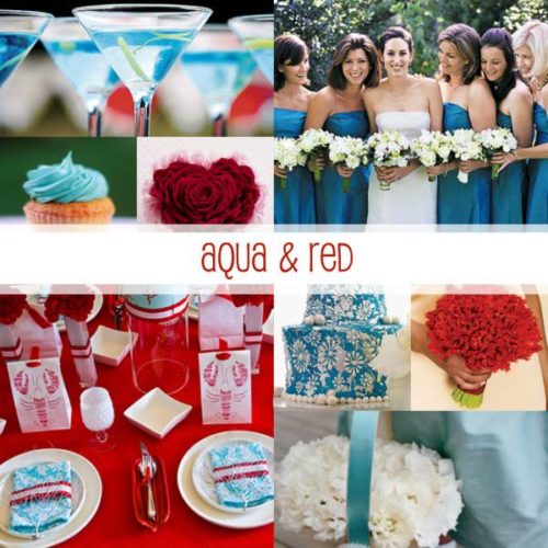 Aqua & Red - Wedding Fanatic