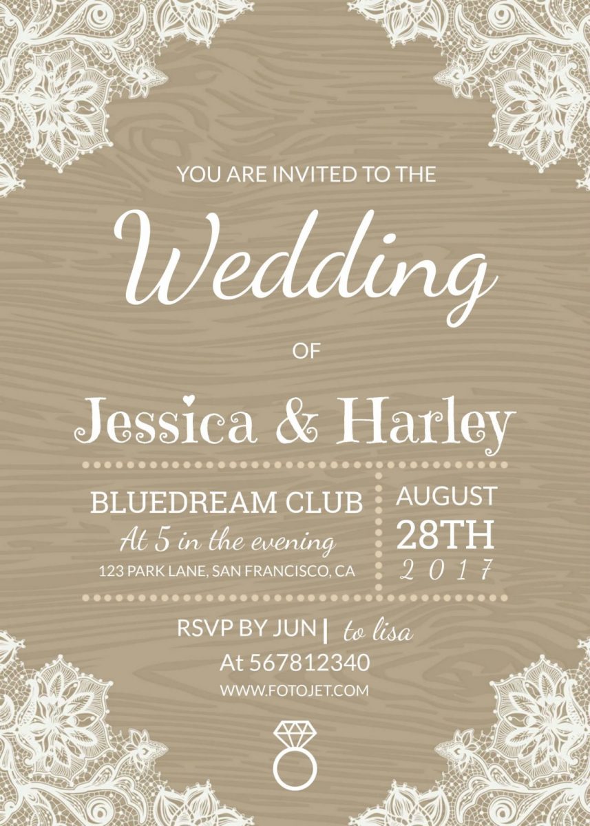 3 Beautiful FREE Wedding Invitation Templates That You Can Make ...